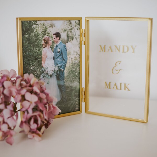 Goldener Bilderrahmen Hochzeit