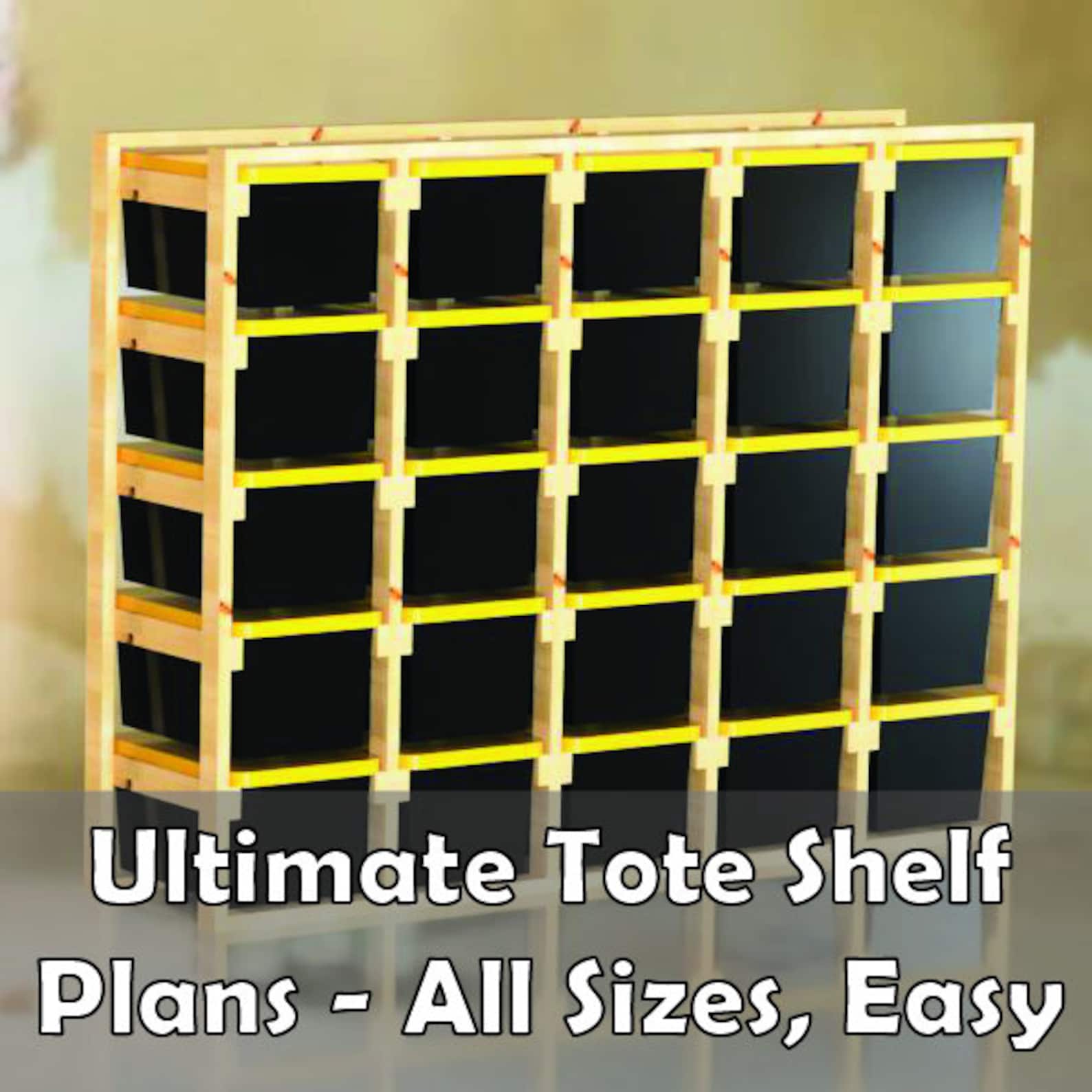 Ultimate 2x4 Sliding Tote Storage Plans - Easy DIY Plans All Sizes - Etsy