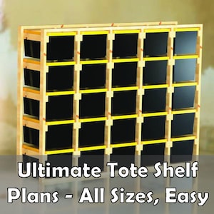 Ultimate 2x4 Sliding Tote Storage Plans - Easy DIY Plans All Sizes - Etsy