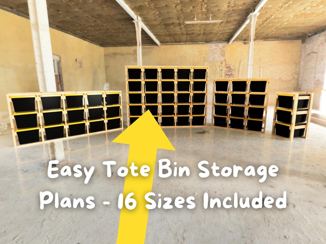 Ultimate 2x4 Sliding Tote Storage Plans - Easy DIY Plans All Sizes - Etsy