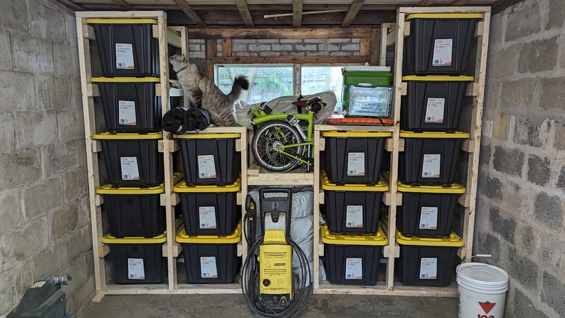 Ultimate 2x4 Sliding Tote Storage Plans - Easy DIY Plans All Sizes - Etsy