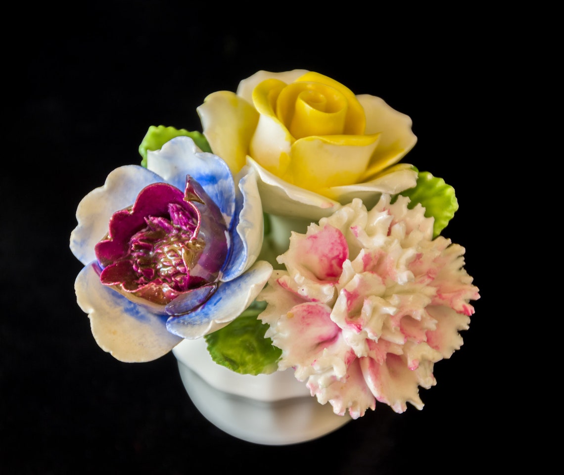Vintage Small Royal Adderley Bone China Floral Arrangement Made in ...