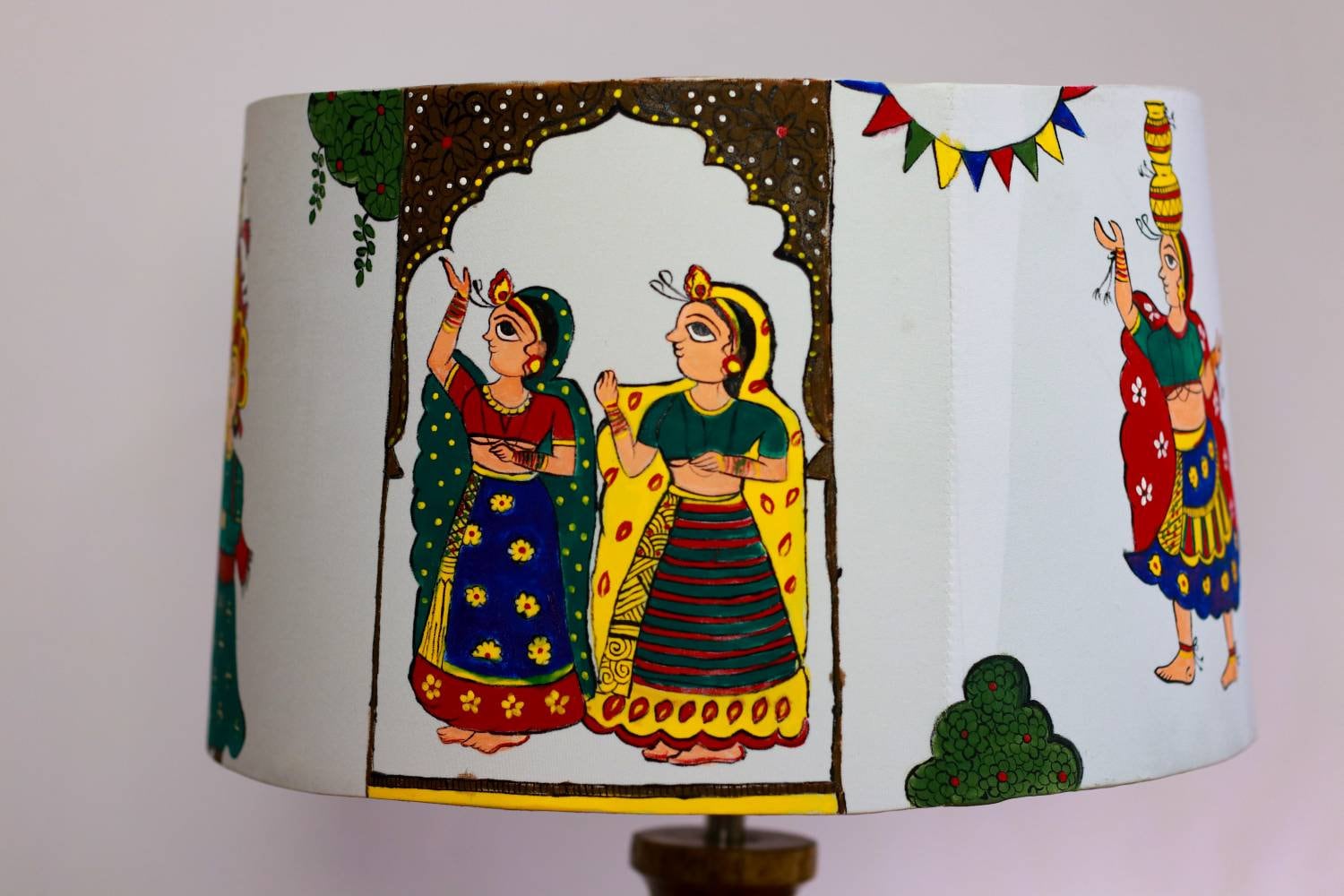 Lamp Shade Indian, Lamp Shade Indian Hand Painted, Phad Painting Lamp ...