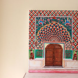 Gates of India, Original Painting of City Palace's Gate Jaipur, Canvas ...
