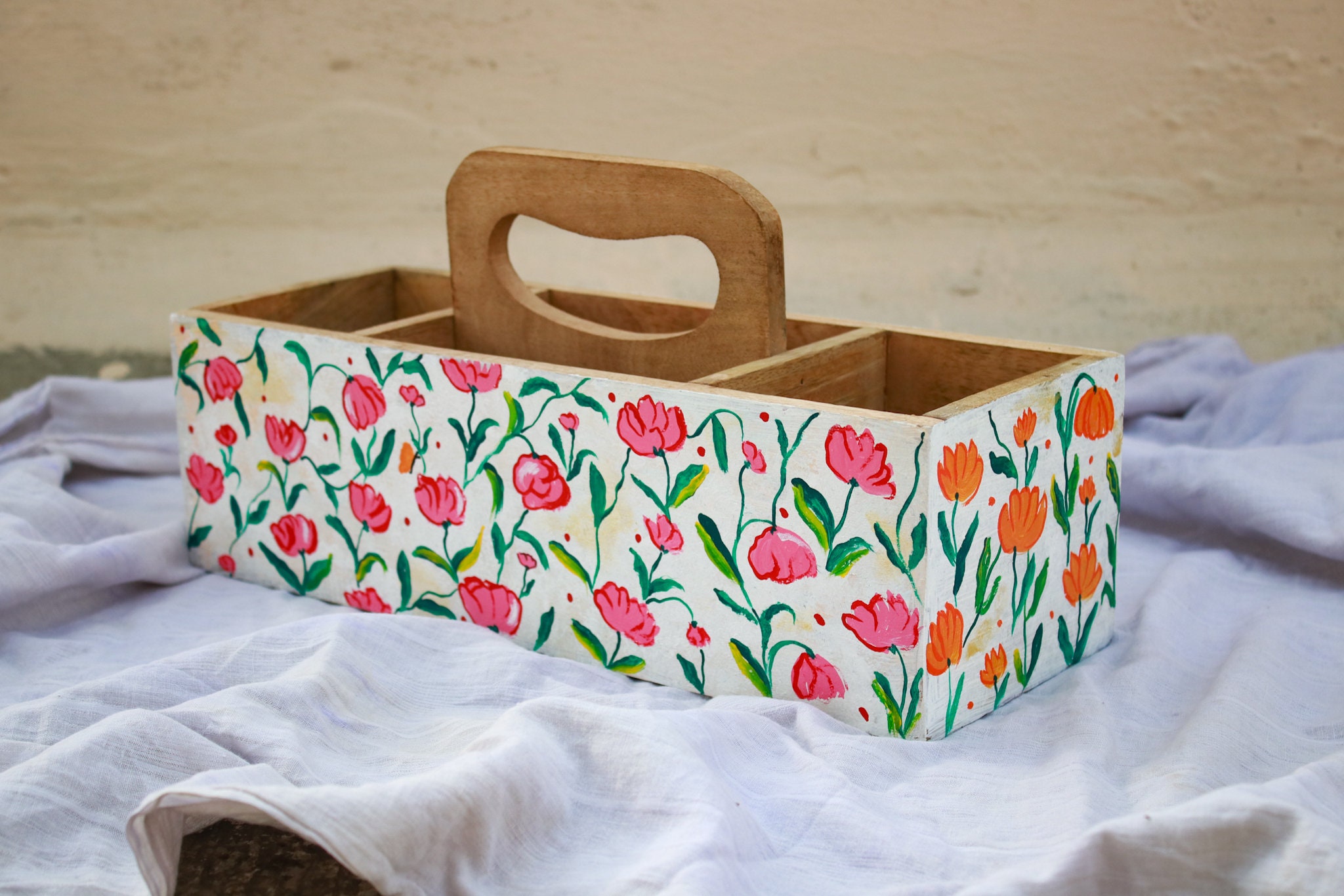 Wooden Spoon Holder and Organiser for Dining Table, Indian Handmade ...