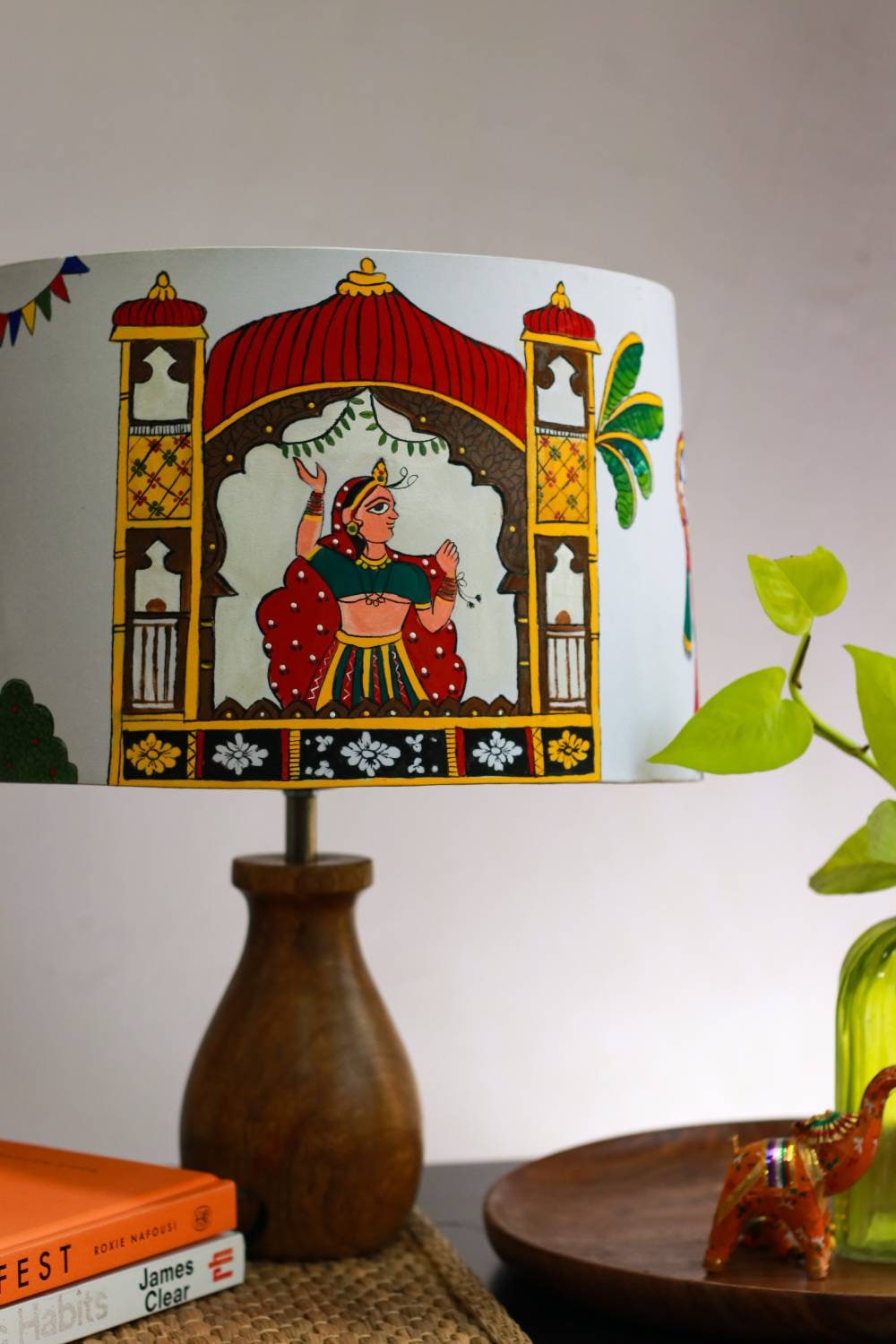 Lamp Shade Indian, Lamp Shade Indian Hand Painted, Phad Painting Lamp ...