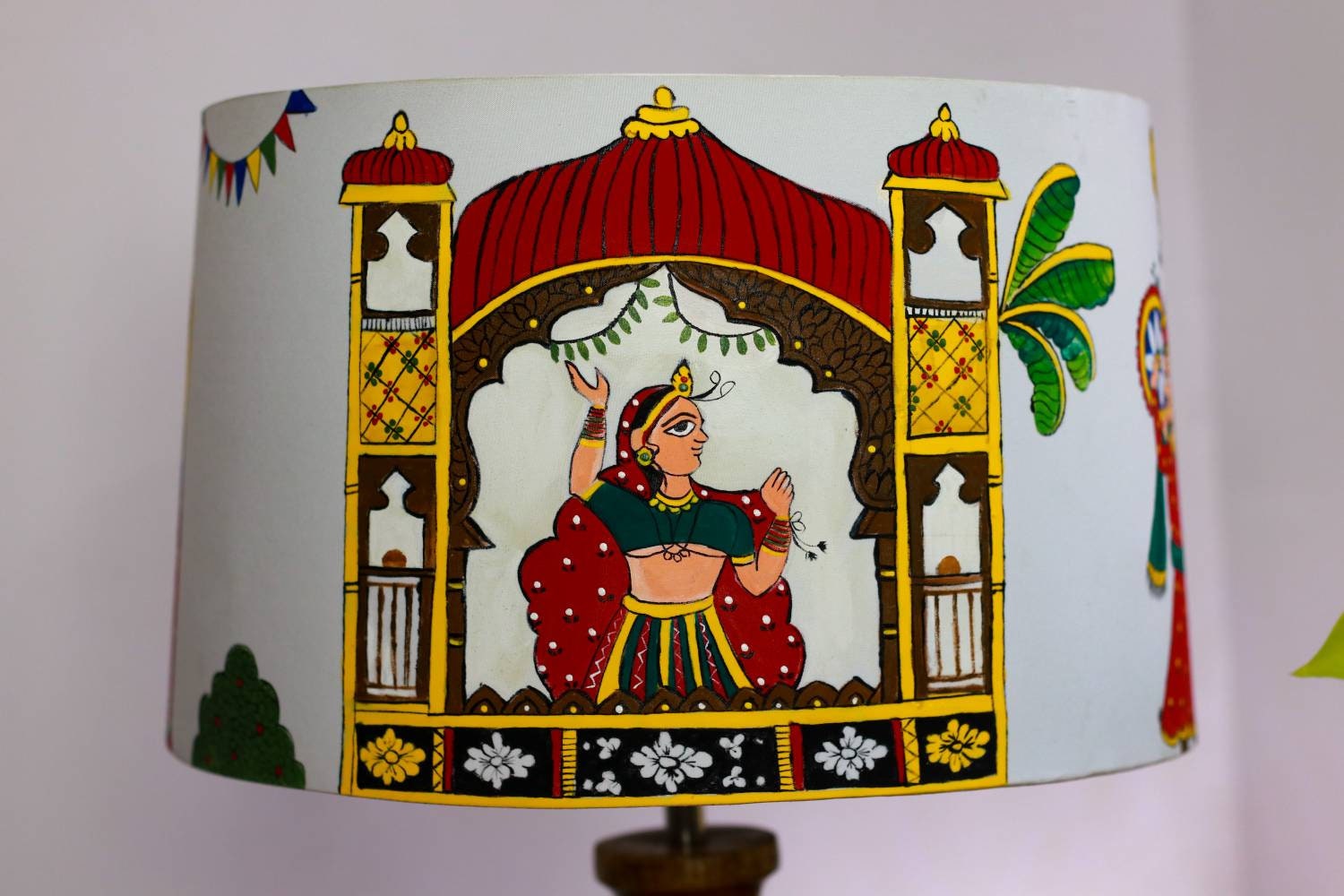Lamp Shade Indian, Lamp Shade Indian Hand Painted, Phad Painting Lamp ...