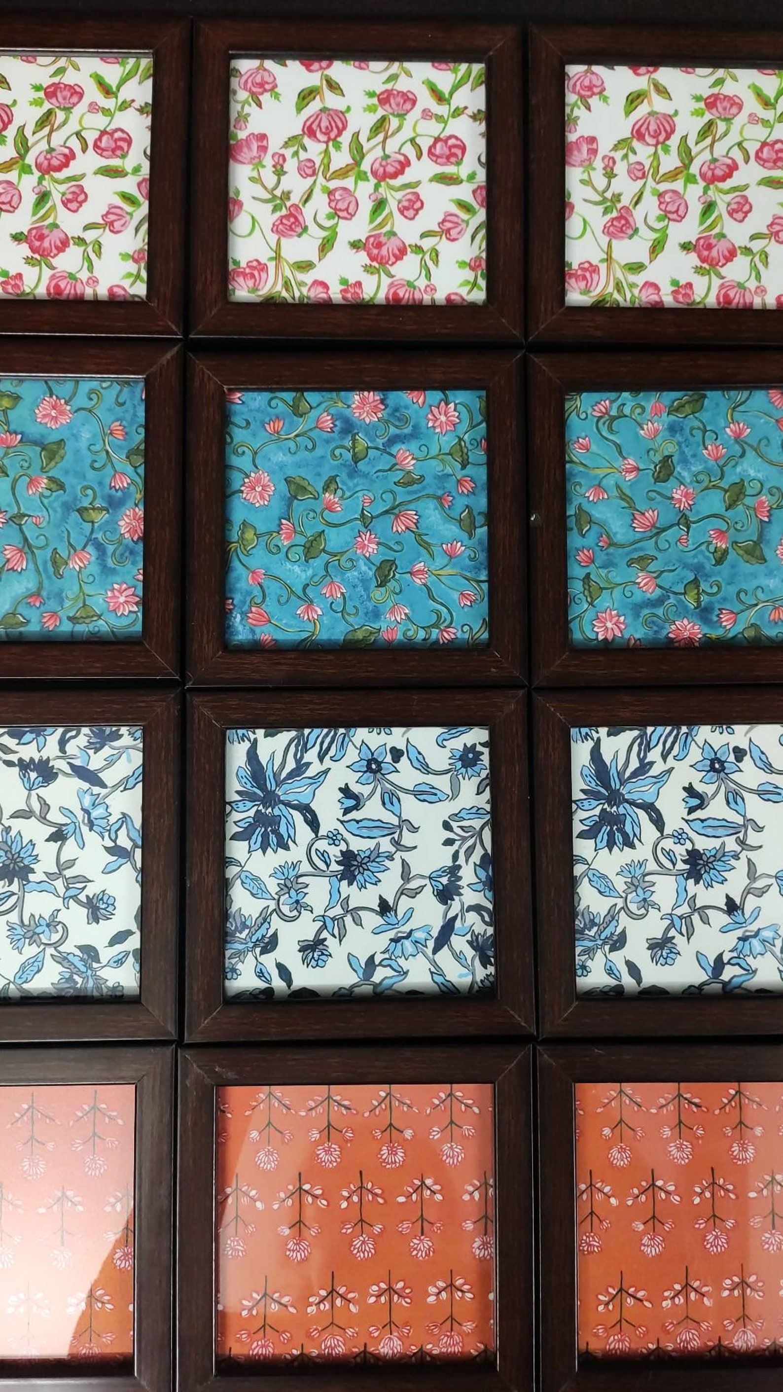 Indian Handpainted Floral Glass Coasters, Wedding Favours, Tea/coffee ...