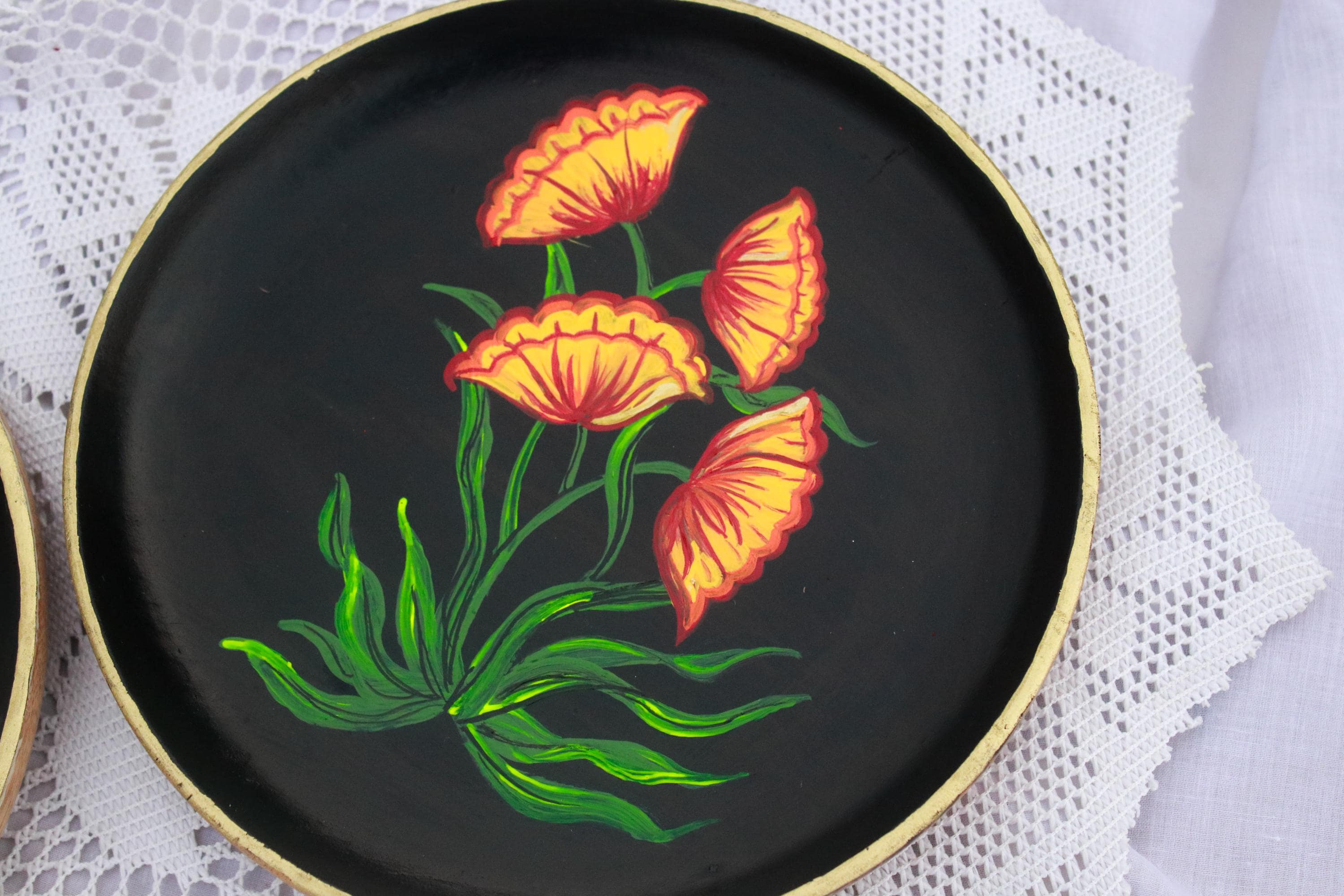 Mughal Motifs Wall Plates Indian, 8" Rajasthani Handpainted Wall ...