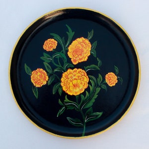 Wall Art of Indian Handpainted Marigold Flower, Pichwai Motifs ...
