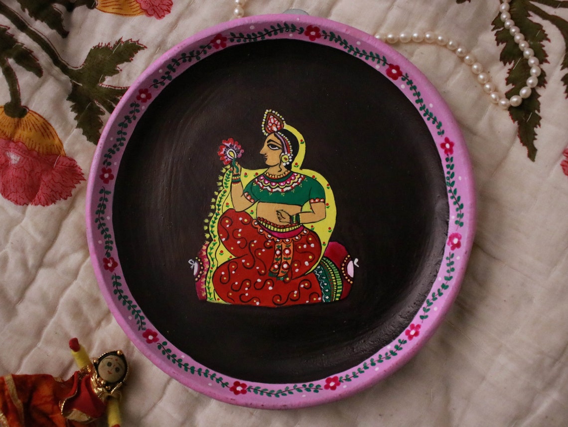 Jaipur Rajasthani Handpainted Wall Plate Indian Rajasthani - Etsy UK