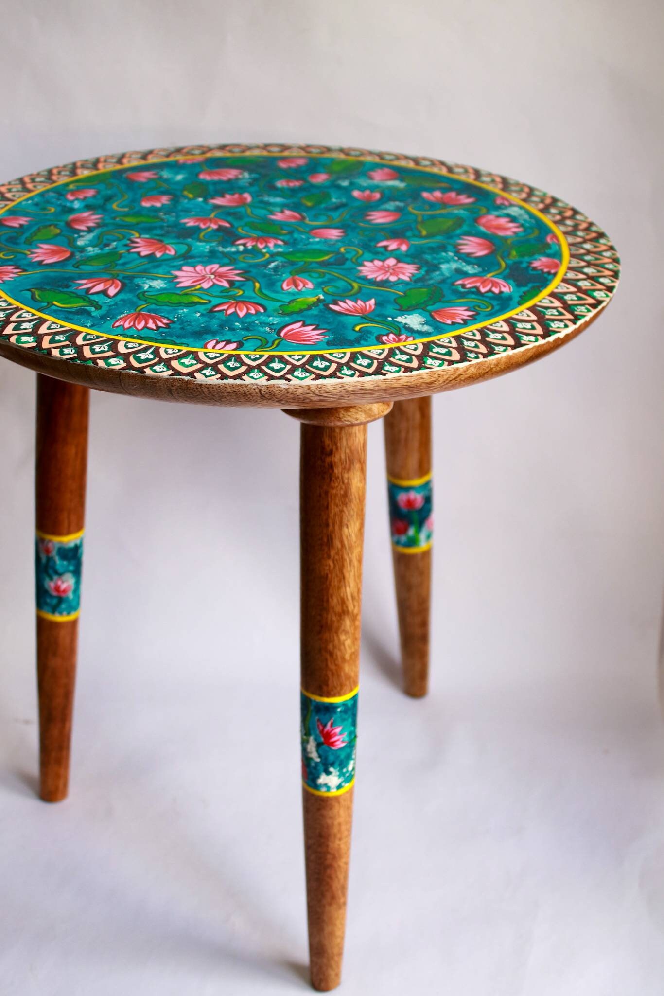 Unique Hand Painted End Tables