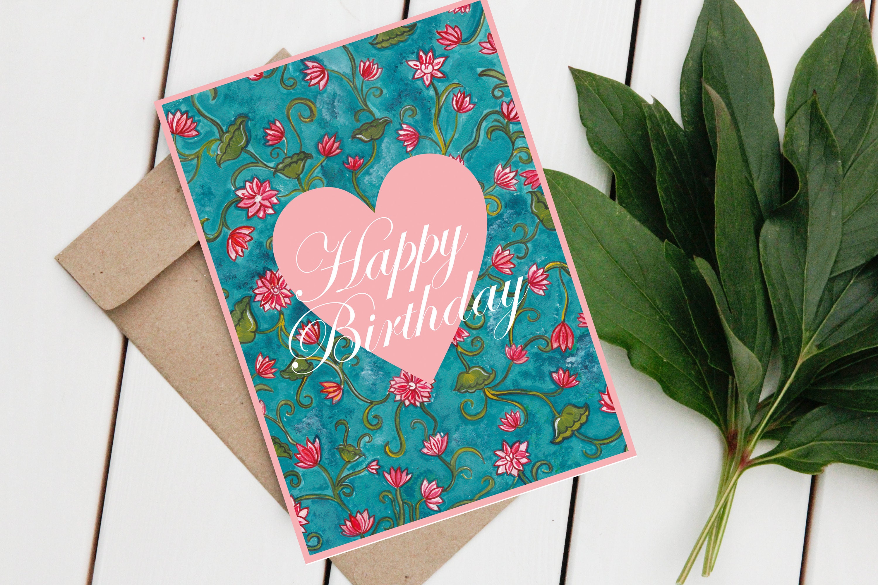 Birthday Card Printable, Instant Download, Digital Greeting Card, Happy ...