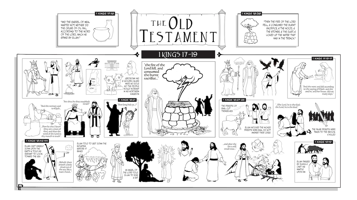 Old Testament Coloring Page Overviews of Come Follow Me Lessons 1 Kings ...