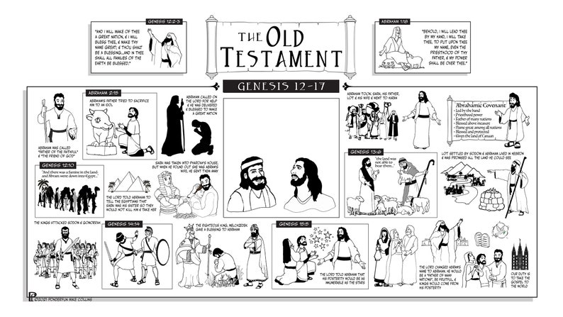 Old Testament Coloring Page Overviews of Come Follow Me Lessons Genesis ...