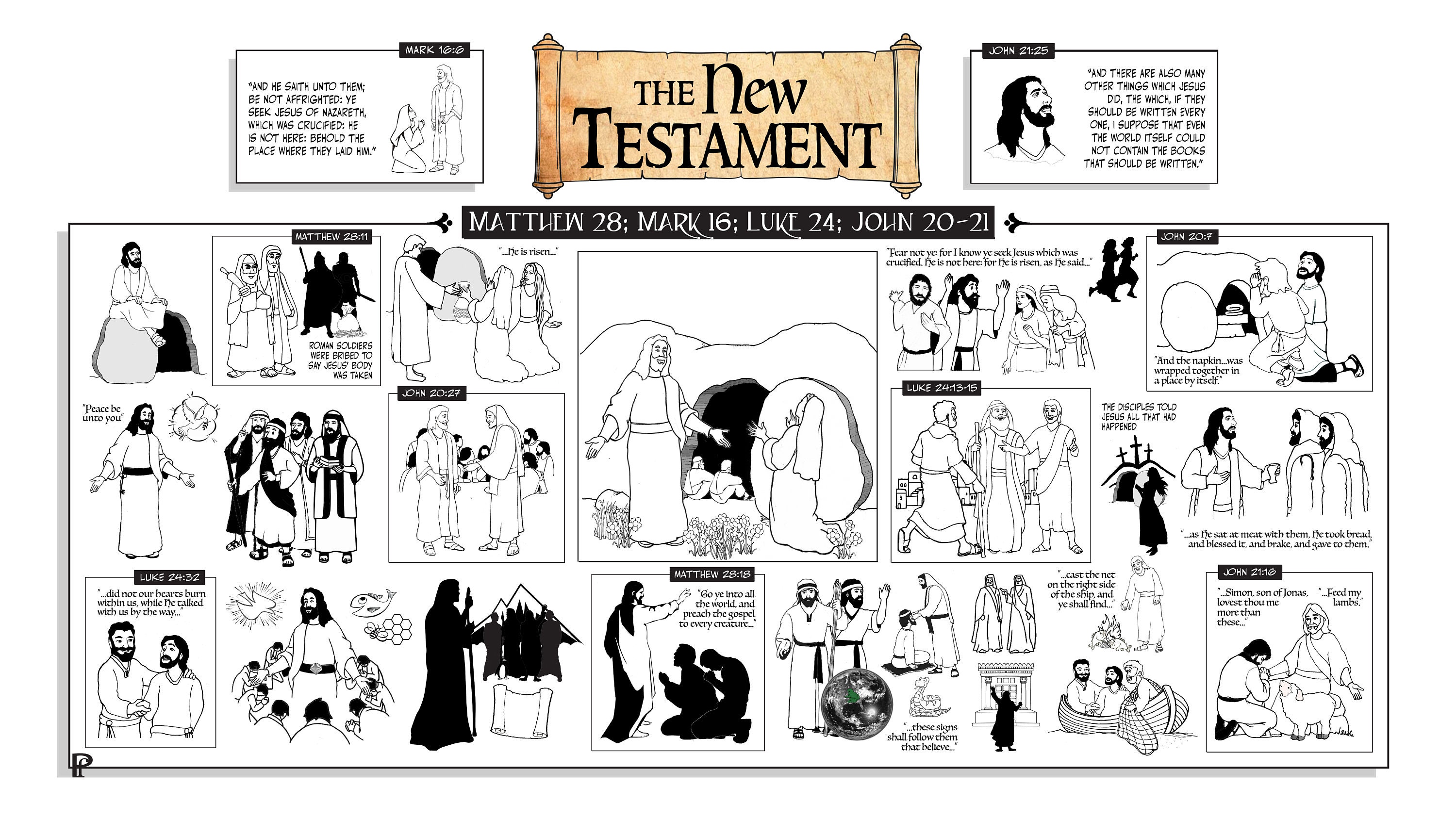 New Testament Coloring Page of Come Follow Me Lessons Matthew 28 ...