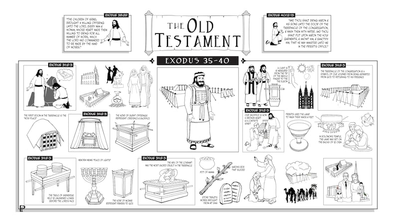 Old Testament Coloring Page Overviews of Come Follow Me Lessons Genesis ...