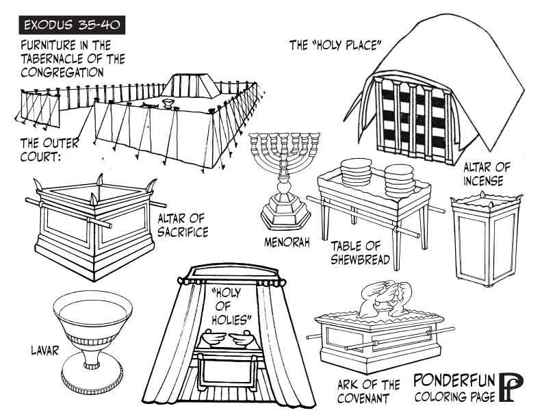 Exodus Tabernacle Coloring Pages
