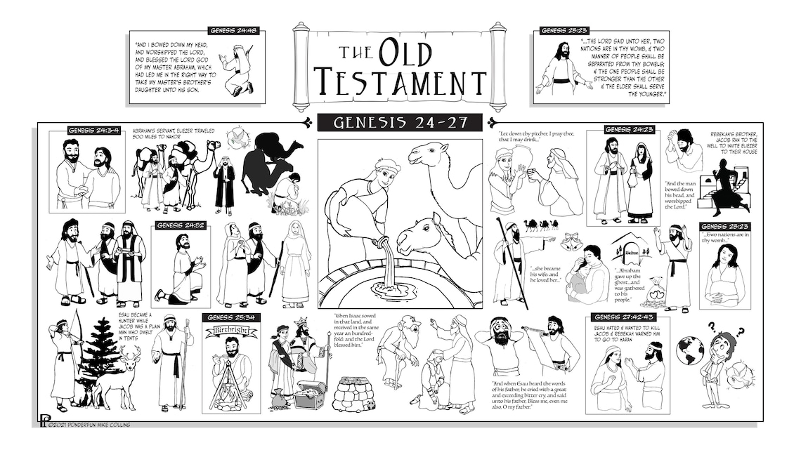 Old Testament Coloring Page Overviews of Come Follow Me Lessons Genesis ...