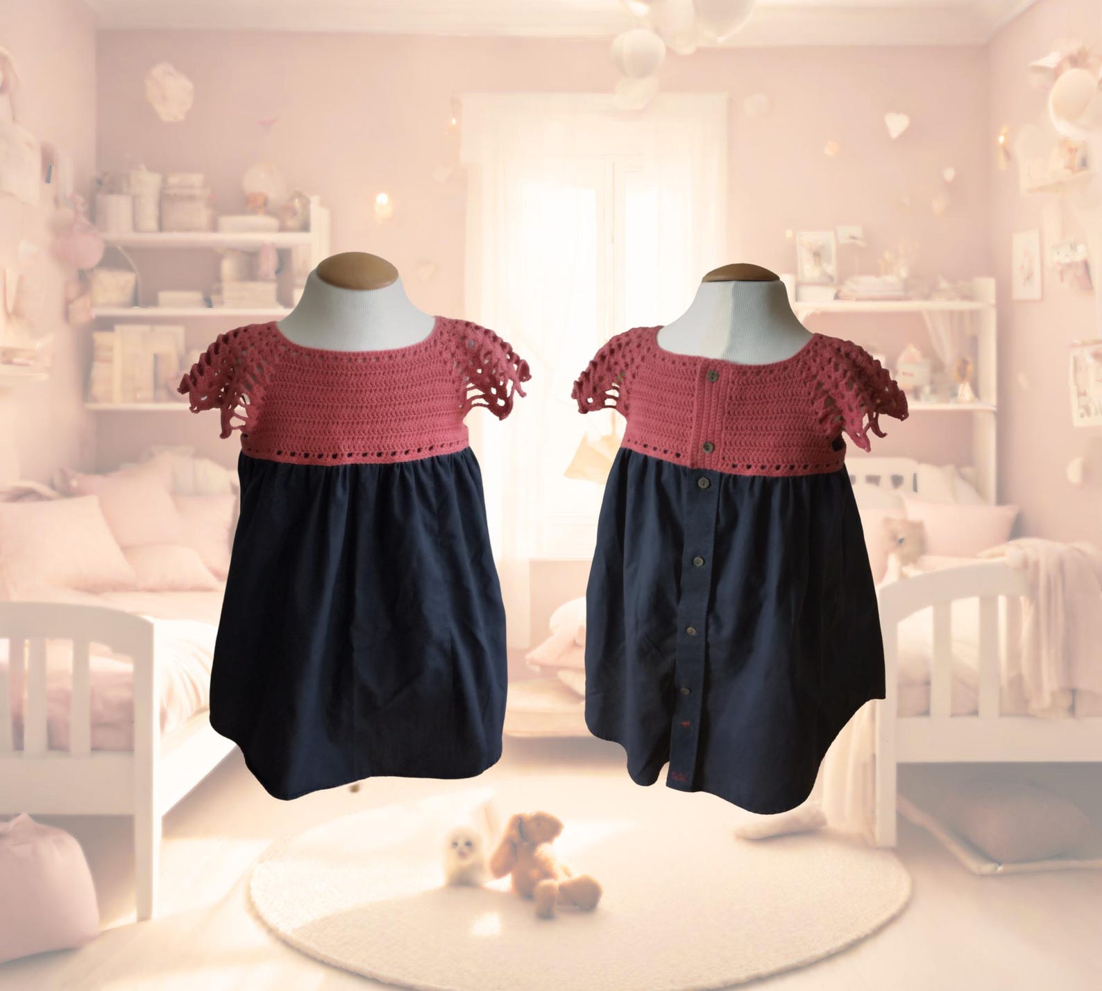 Beaming Star Childrens Dress Pdf Pattern Danish Sizes 1-7 Years Crochet ...