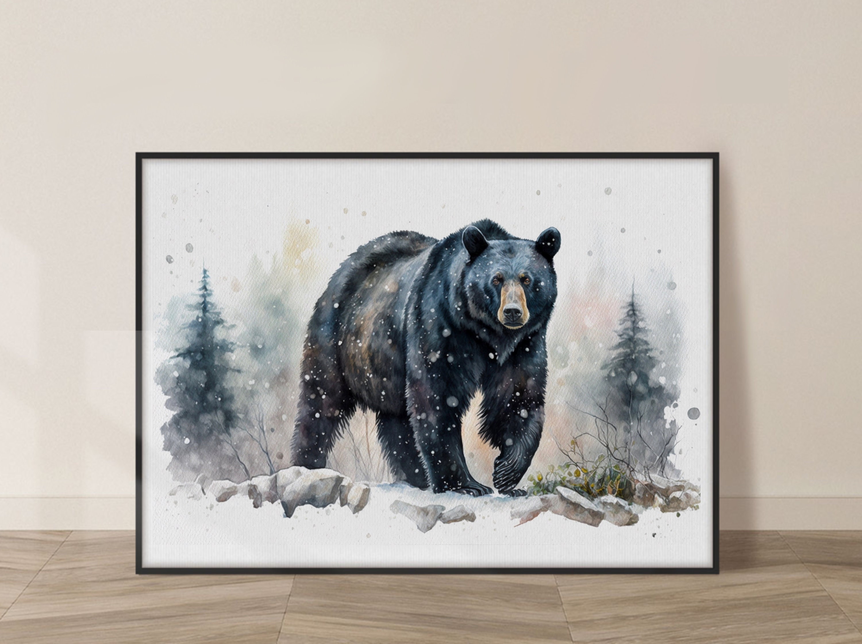 Black Bear Painting