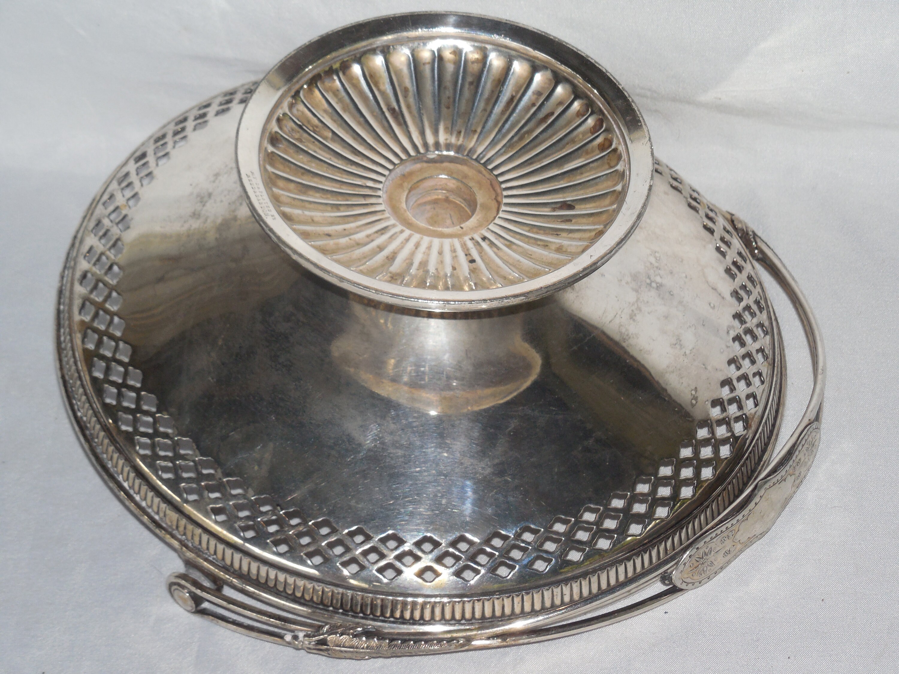 Antique Pre-owned Reed & Barton MF'D Plated Silverplate Footed Basket ...