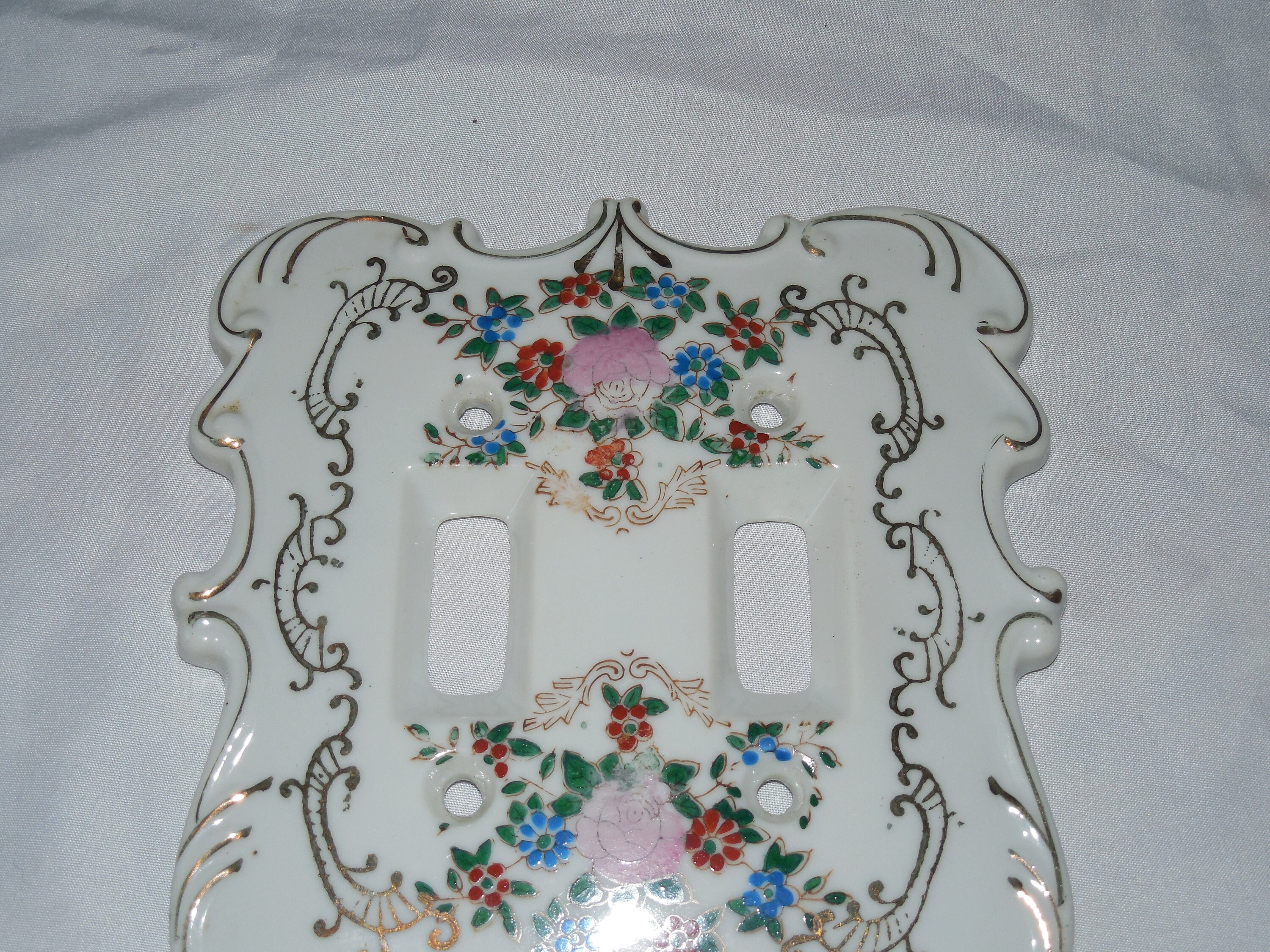 Vintage Porcelain Double Light Switch Plate Cover Made in Japan - Etsy