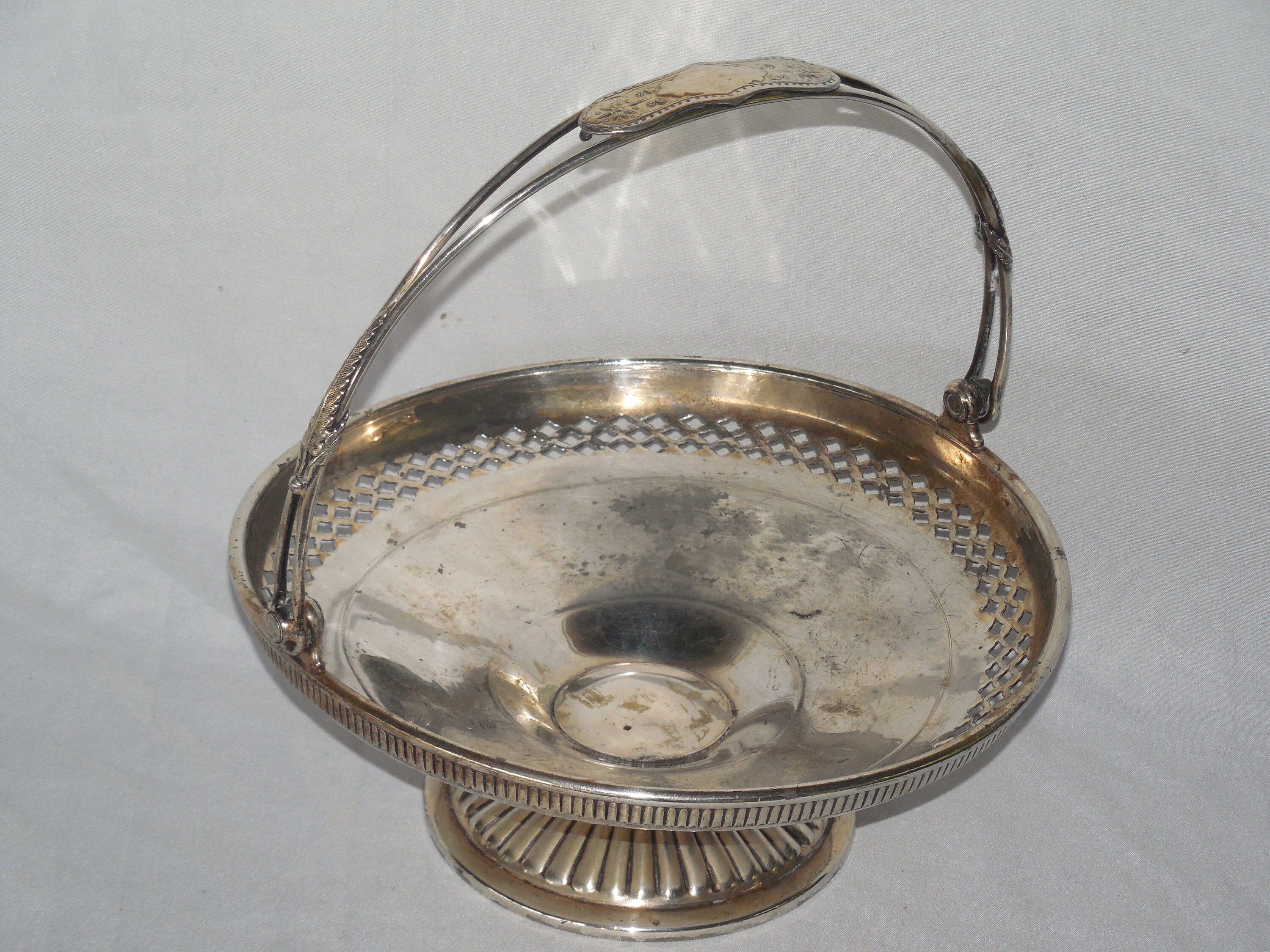 Antique Pre-owned Reed & Barton MF'D Plated Silverplate Footed Basket ...