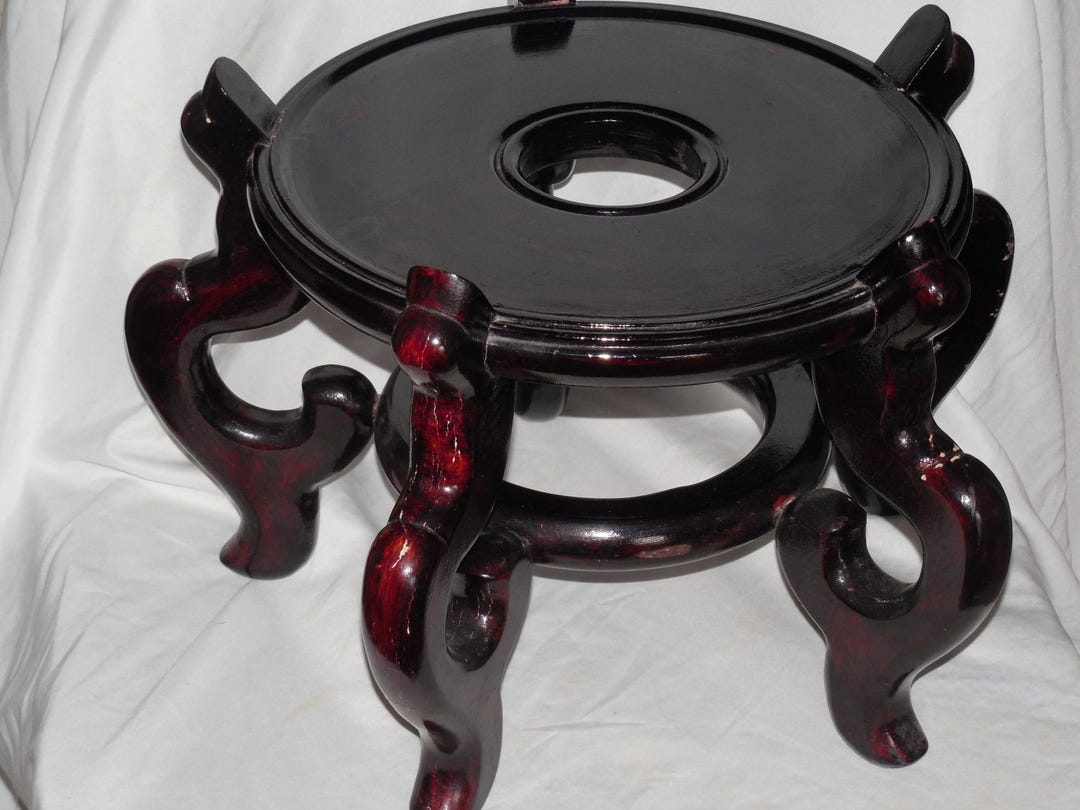 Vintage Large and Heavy Asian Chinese Rosewood Display Stand - Etsy