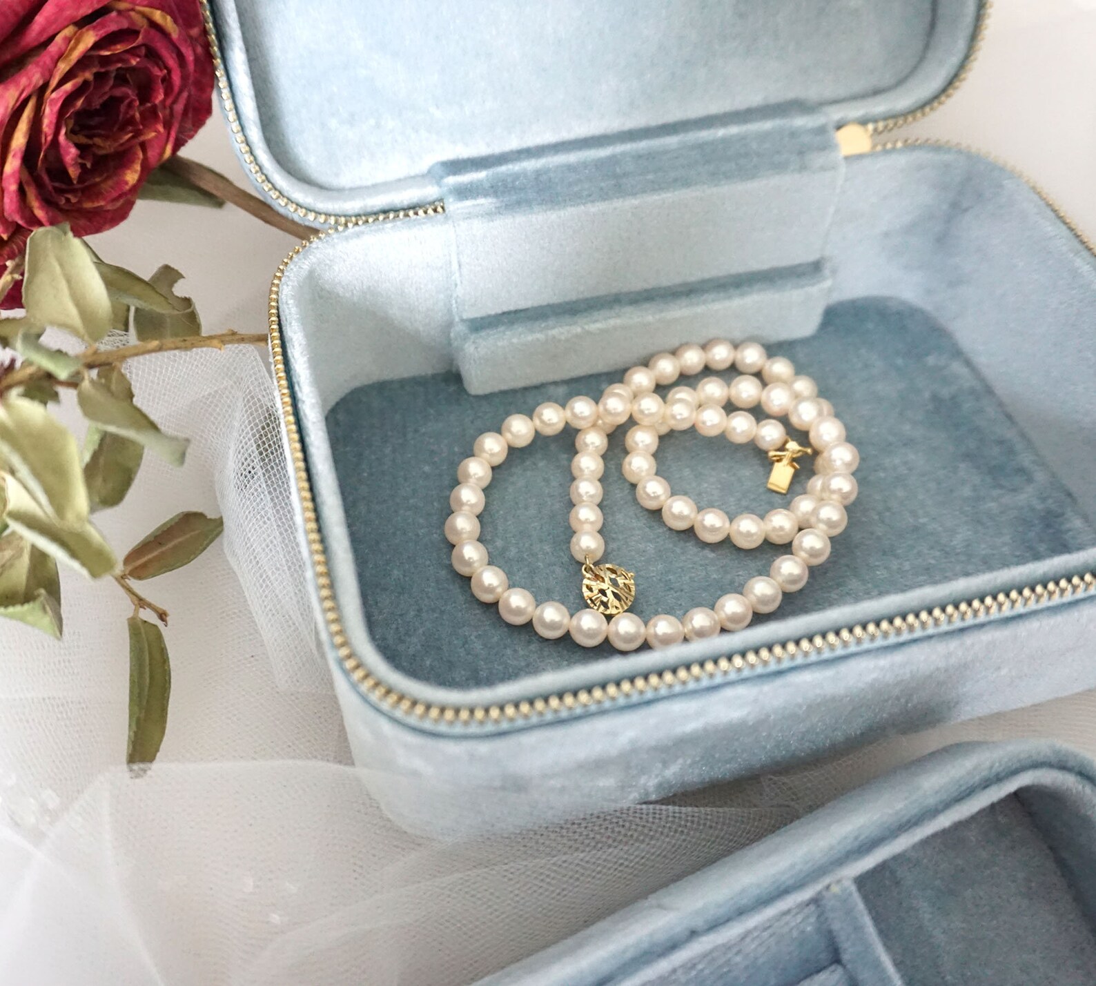 Two-tier Box High Italian Velvet Personalized Medium Jewelry - Etsy