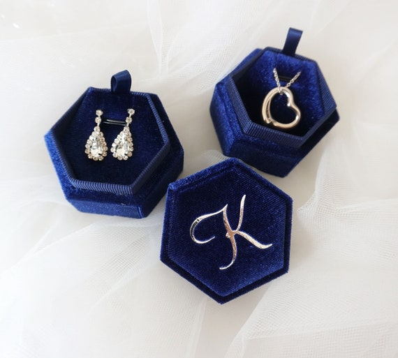 Hexagon Velvet Gift Box Elegant Personalized Design - Etsy