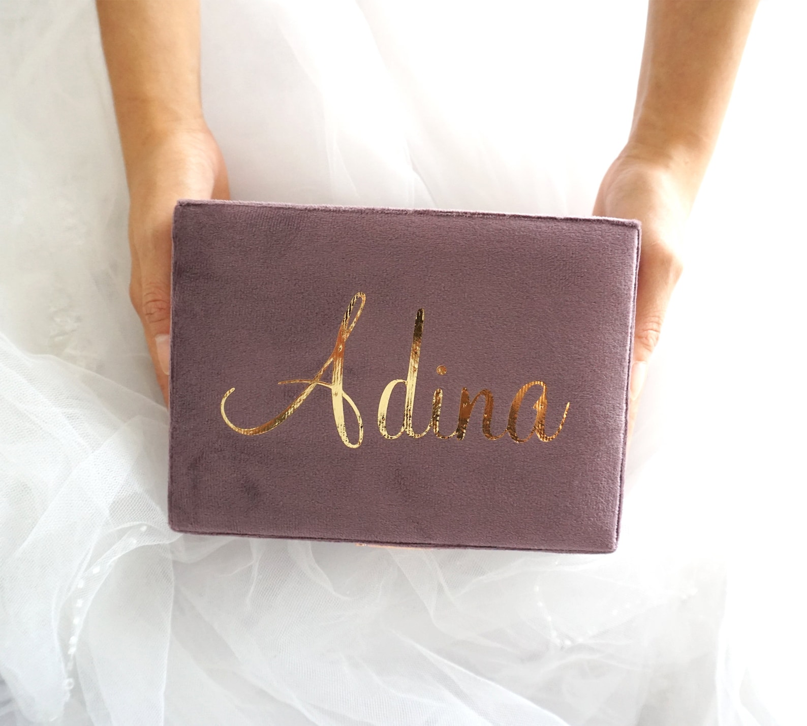 Large Personalized Velvet Antique Two-tier Tray Jewelry Box - Etsy