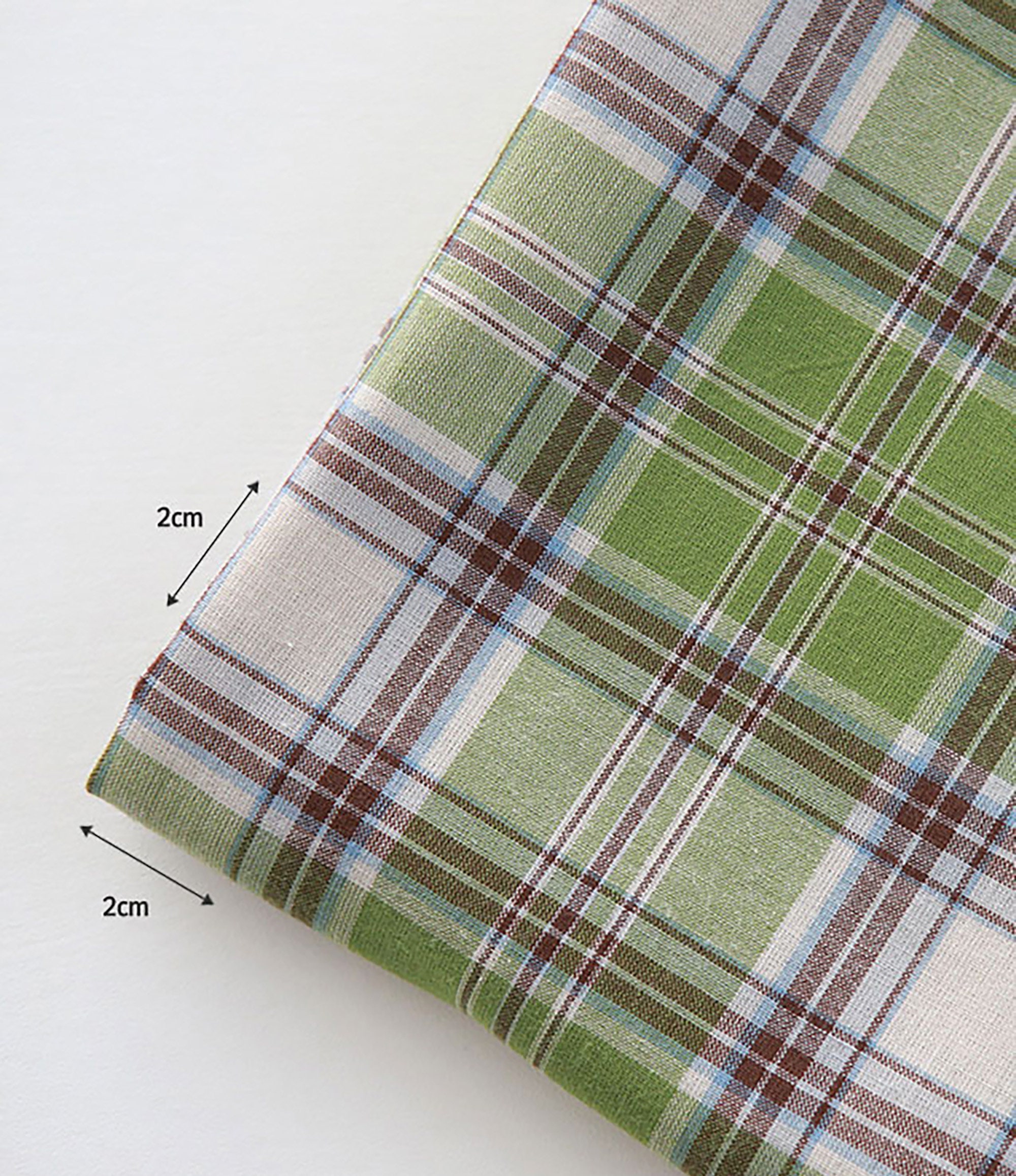 Vintage Green Check Washed Cotton by the Yard Made in Korea - Etsy