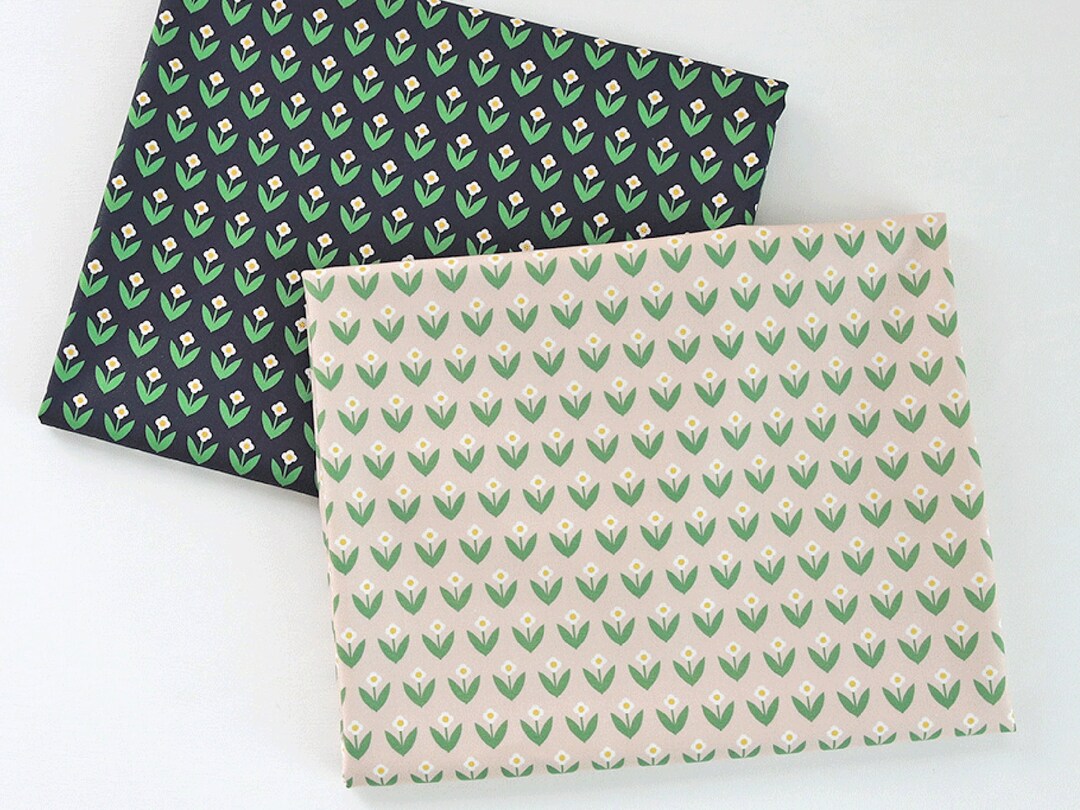 Dodo Flower | Floral Cotton by the Yard Made in Korea 2 Colors Digital ...