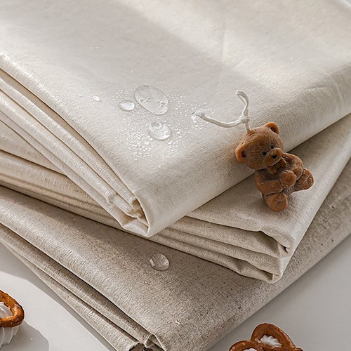 Laminated Linen Blend Waterproof Fabric by the Yard /23343 - Etsy