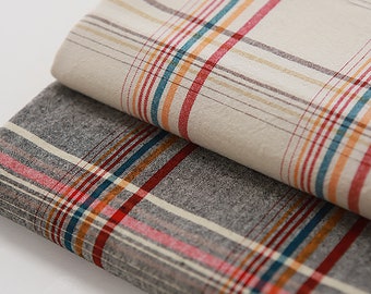 Retro Small Check Washed Cotton by the Yard Made in Korea 2 | Etsy