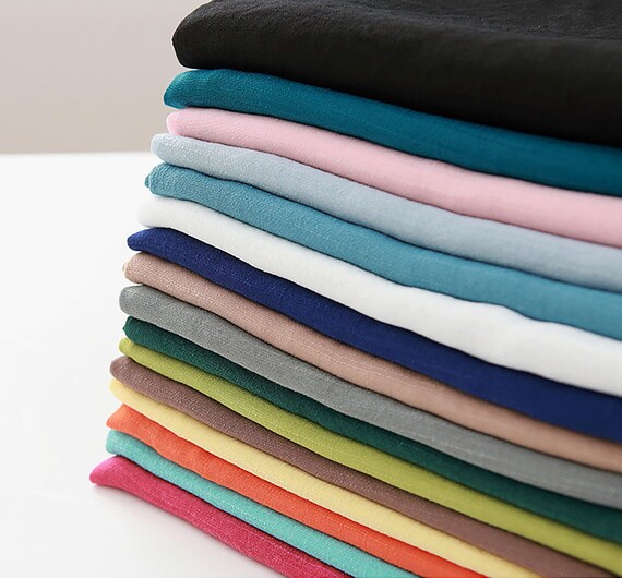 Shangri-la Rayon Slub Fabric by the Yard 16 Colors Made in - Etsy