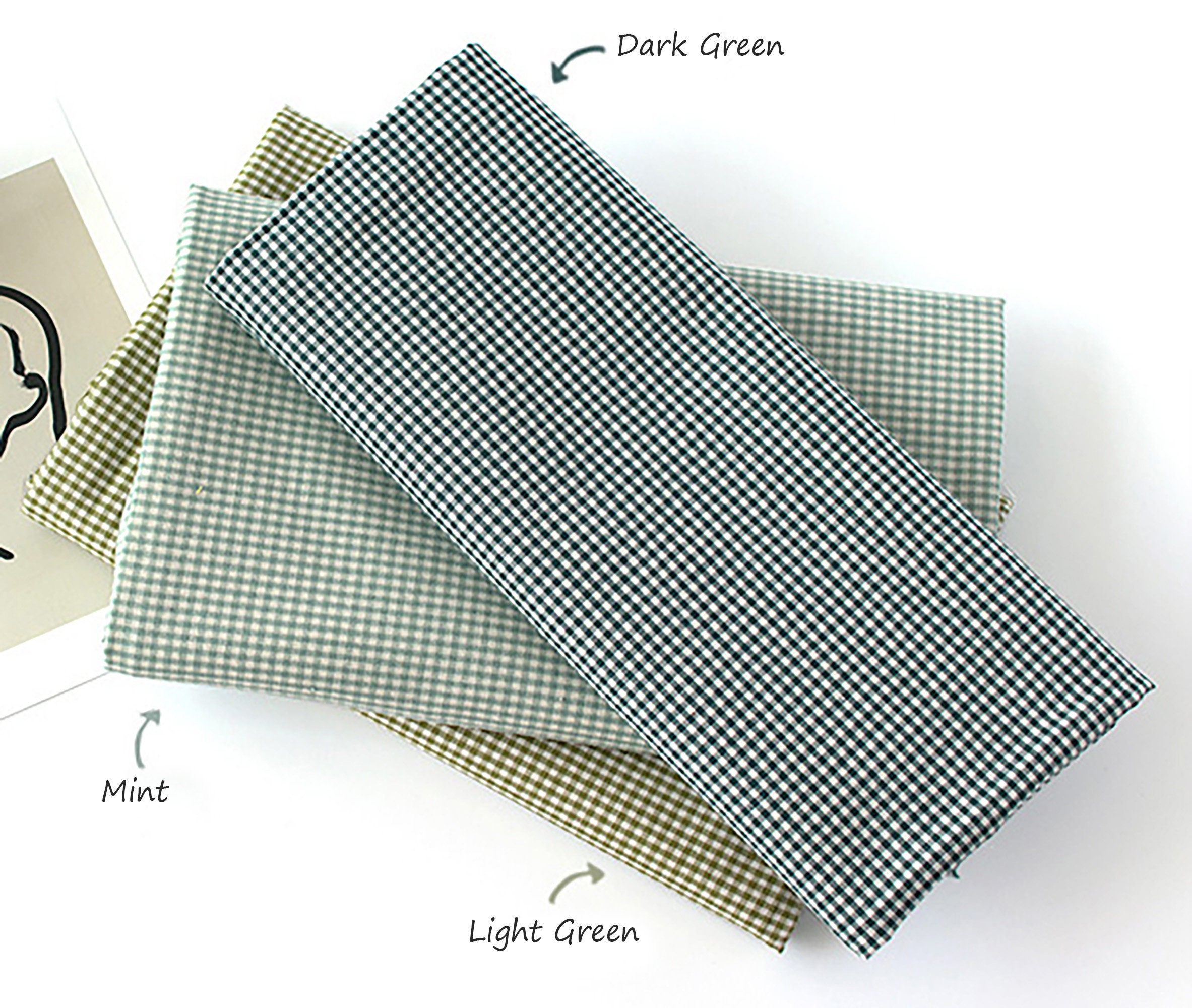 2mm Retro Gingham Check Cotton by the Yard 12 Colors Made in - Etsy