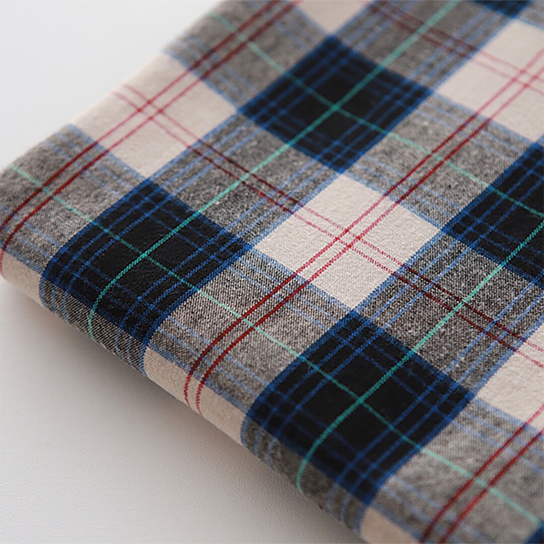 Unique Vintage Check | Washed Cotton by the Yard Made in Korea Yarn ...