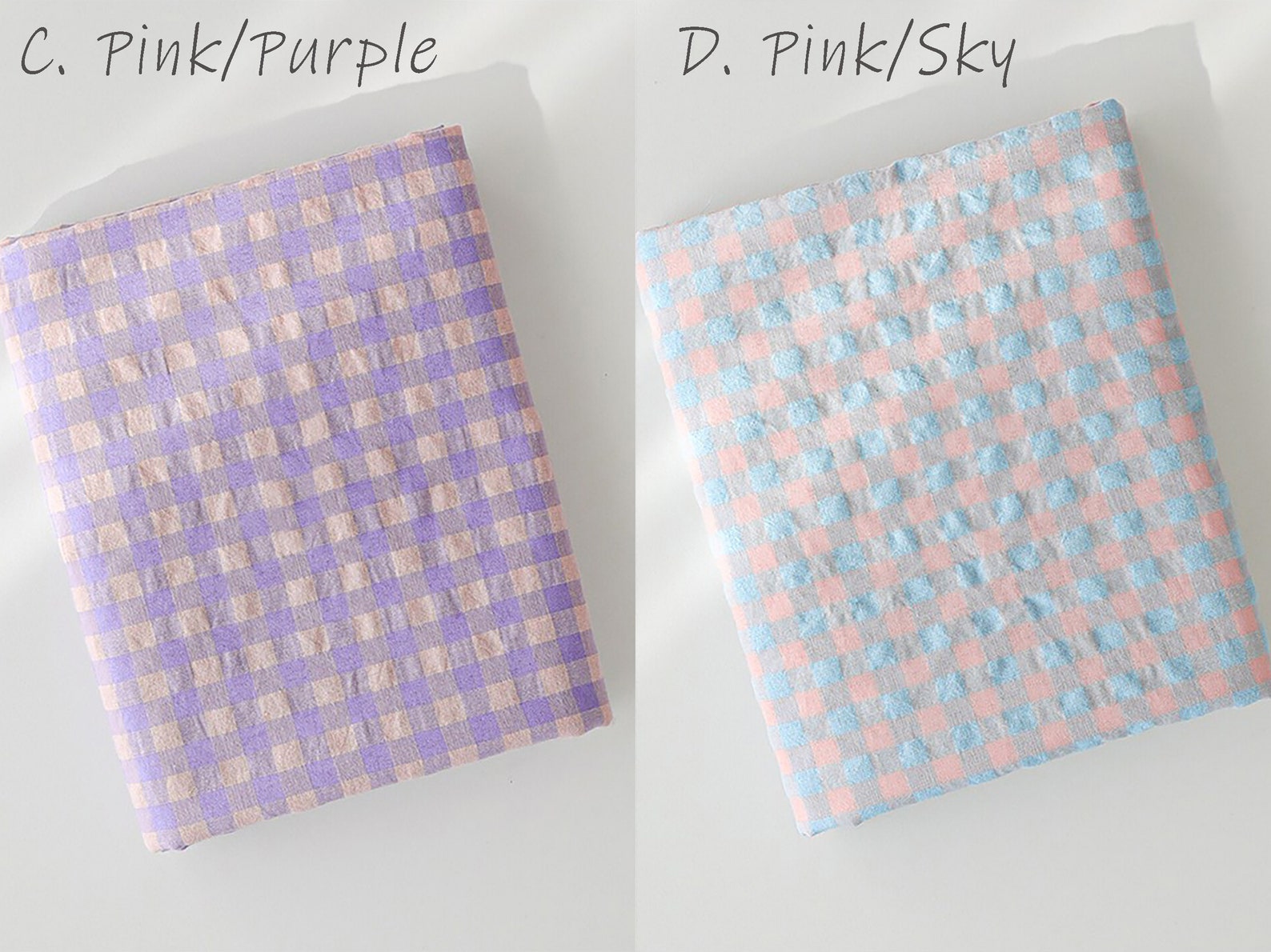 Holy Moly Mix Check, Poly Cotton by the Yard, 8 Colors, Made in Korea ...