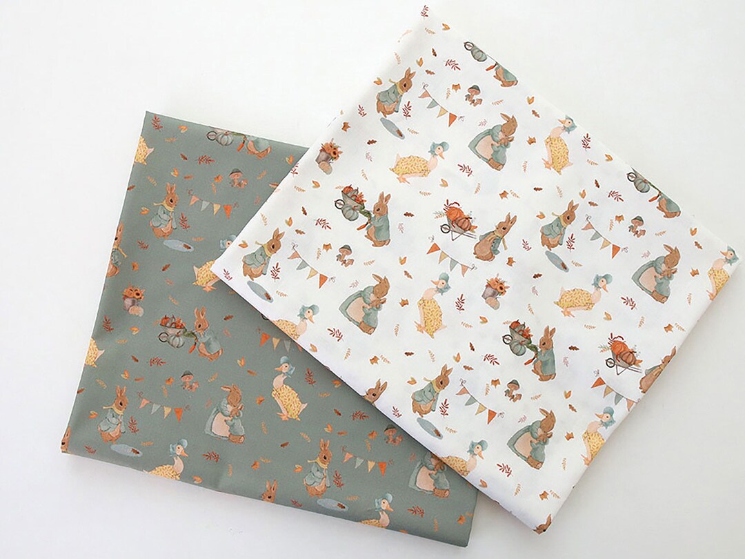 Peter Rabbit Garland | Organic Cotton by the Yard 2 Colors Made in ...