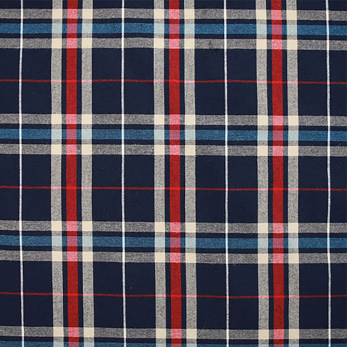 Royal Navy Check Washed Cotton by the Yard Made in Korea - Etsy