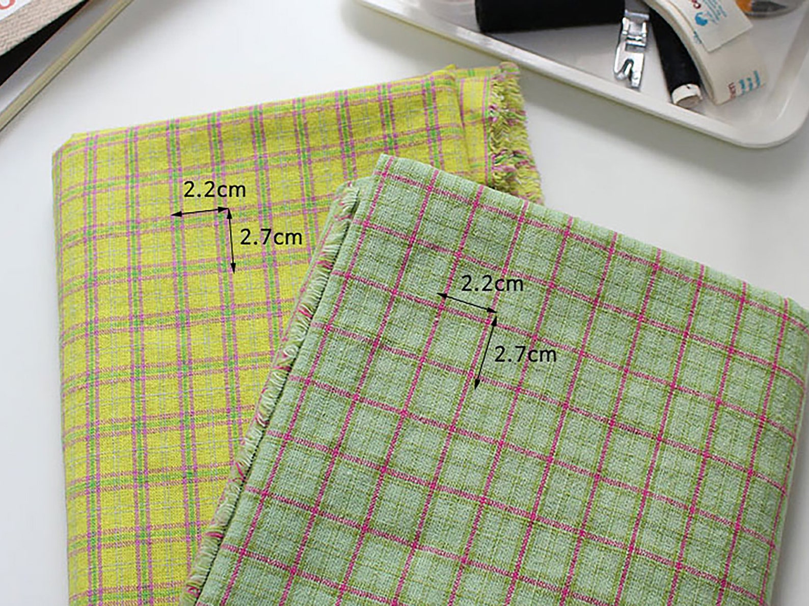 Fresh Check | Yarn Dyed Cotton by the Yard, 4 Colors, Made in Korea ...