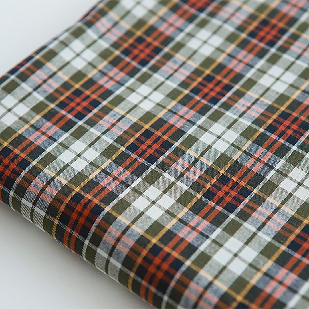 Active Casual Check | Washed Cotton by the Yard Made in Korea Yarn Dyed ...