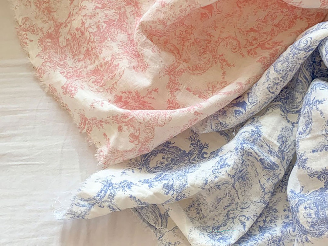 Francois | Toile De Jouy Cotton Gauze by the Yard, French Painting ...