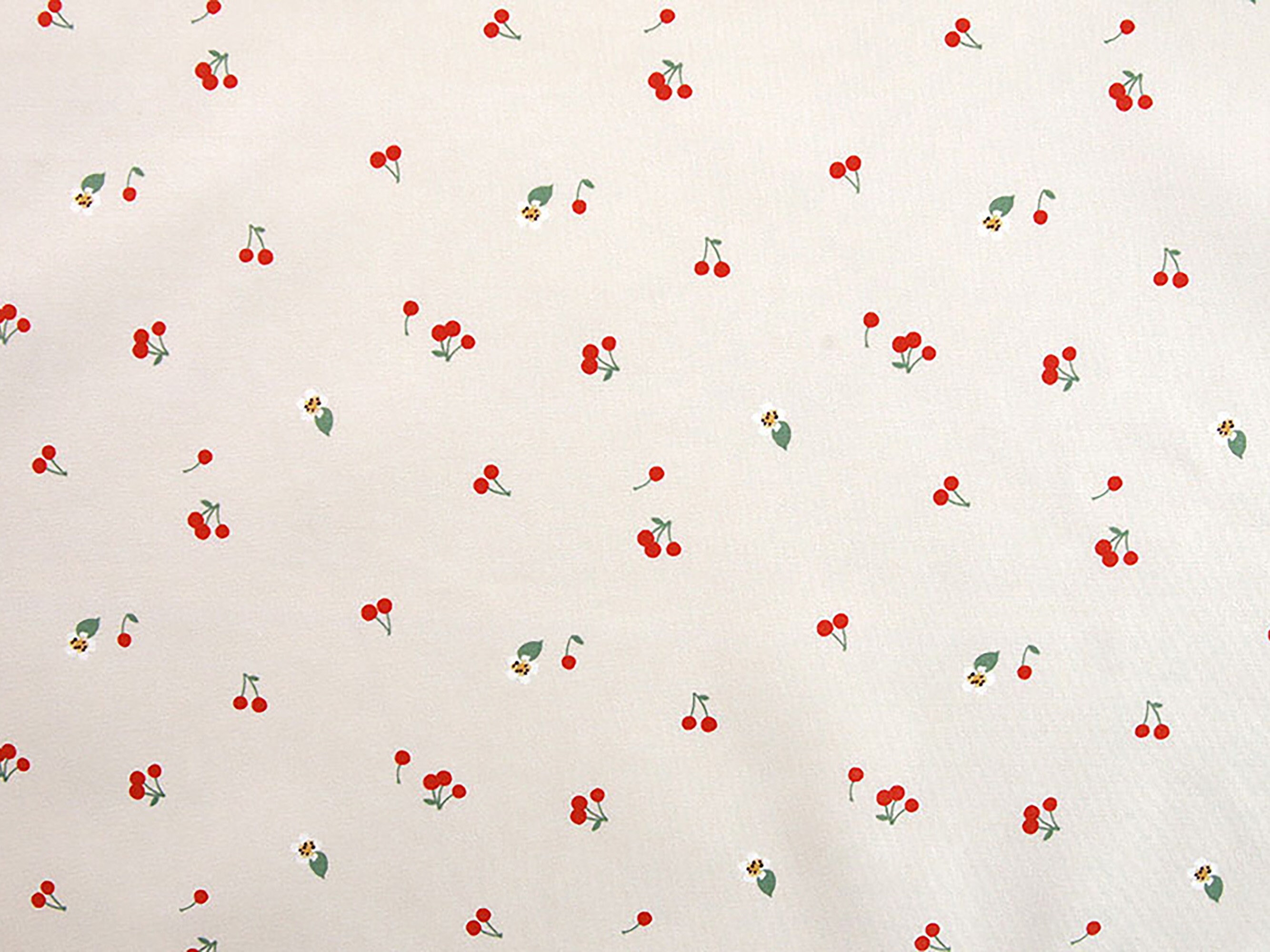 Cherry Bon Bon Organic Cotton by the Yard 2 Colors Made in - Etsy