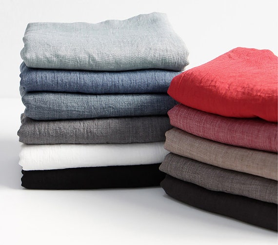 Natural Washed Cotton Gauze by the Yard 11 Colors Super Soft - Etsy