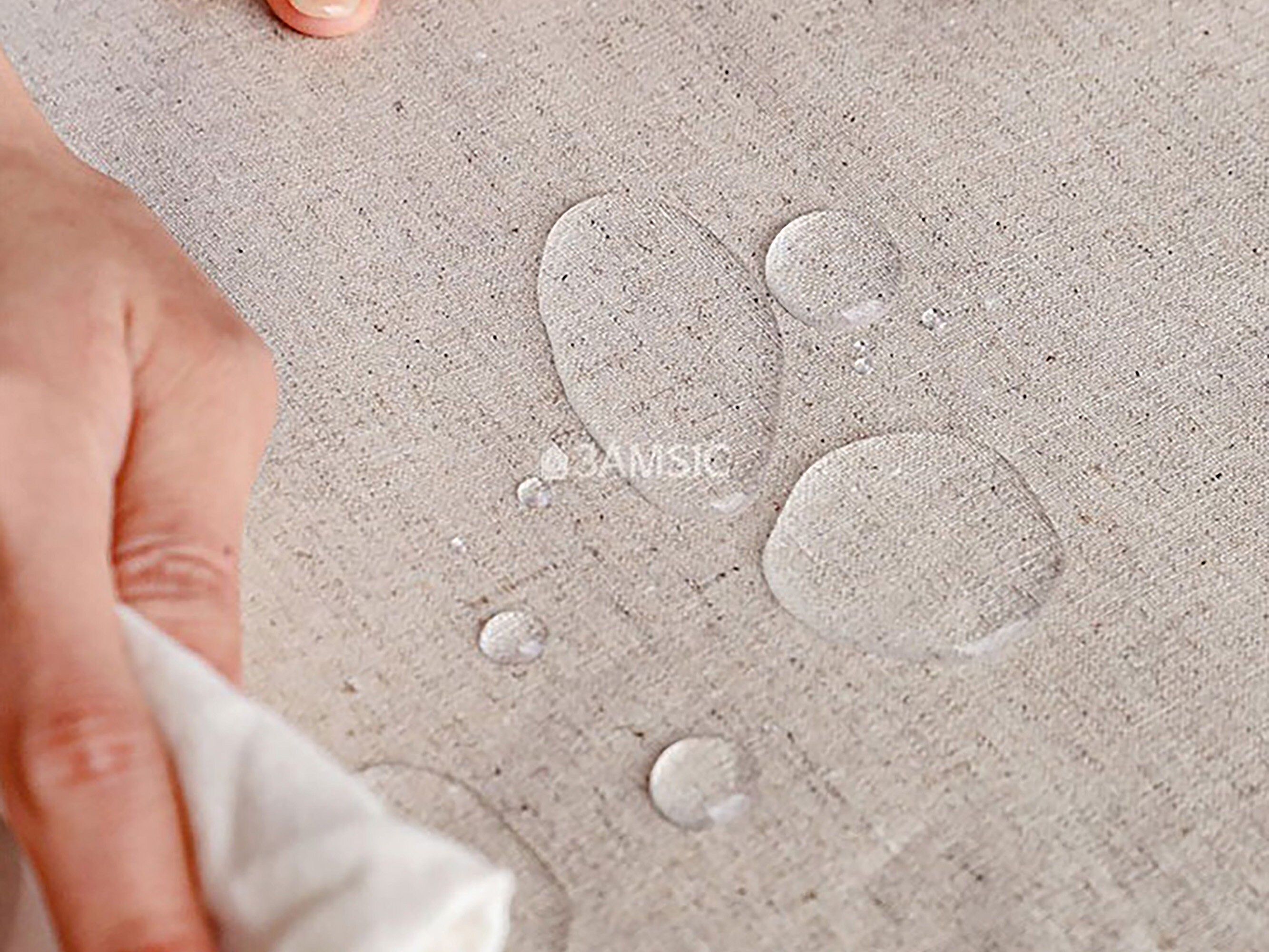 Natural Laminated | TPU Laminated Cotton Linen by the Yard 4 Colors ...