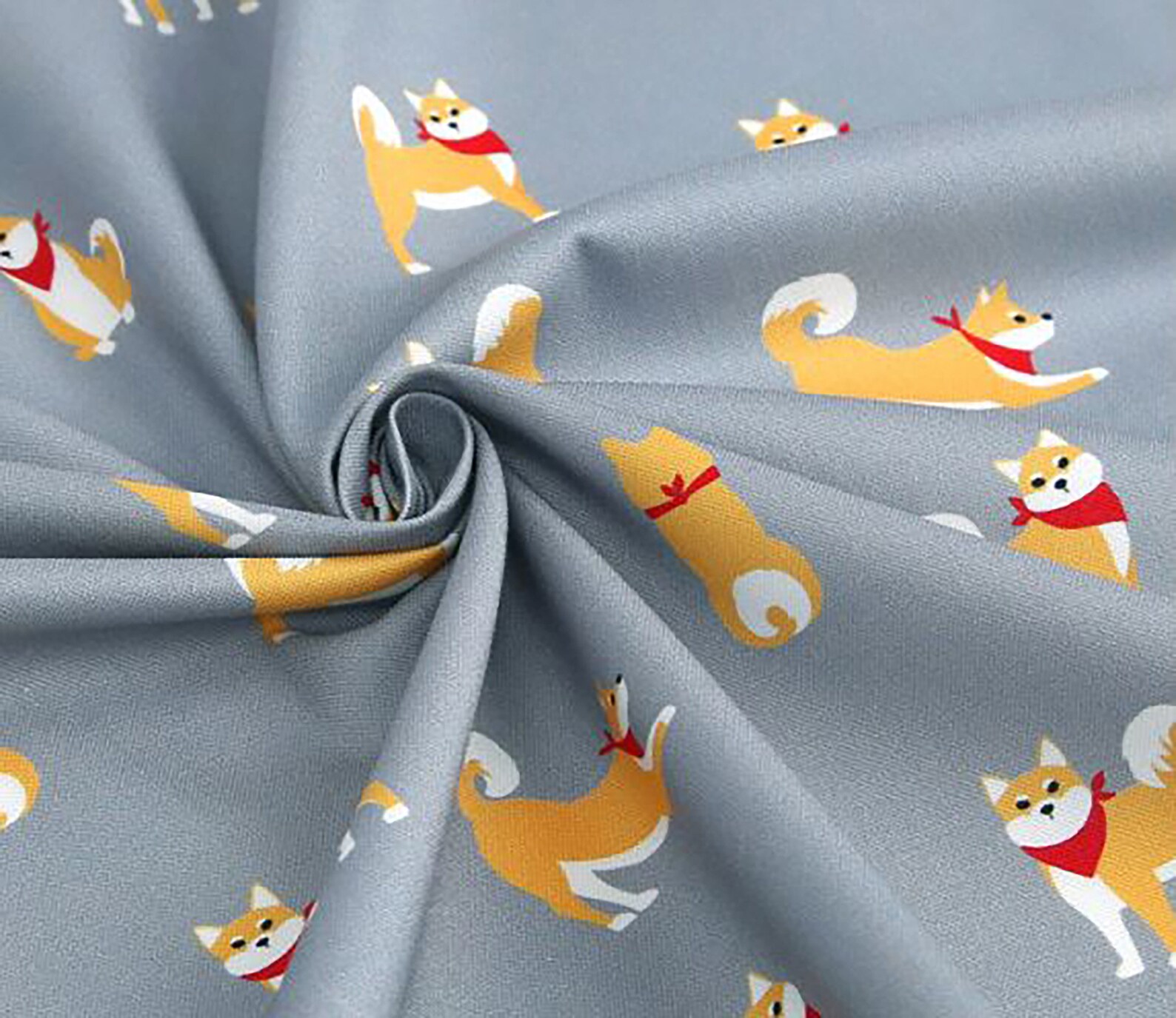 Shiba's Daily Life | Cotton by the Yard Made in Korea Digital Print ...