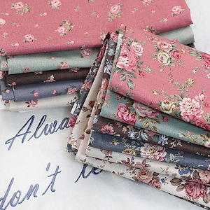 Shabby Rose Small | Floral Cotton by the Yard, Made in Korea, 5 Colors ...
